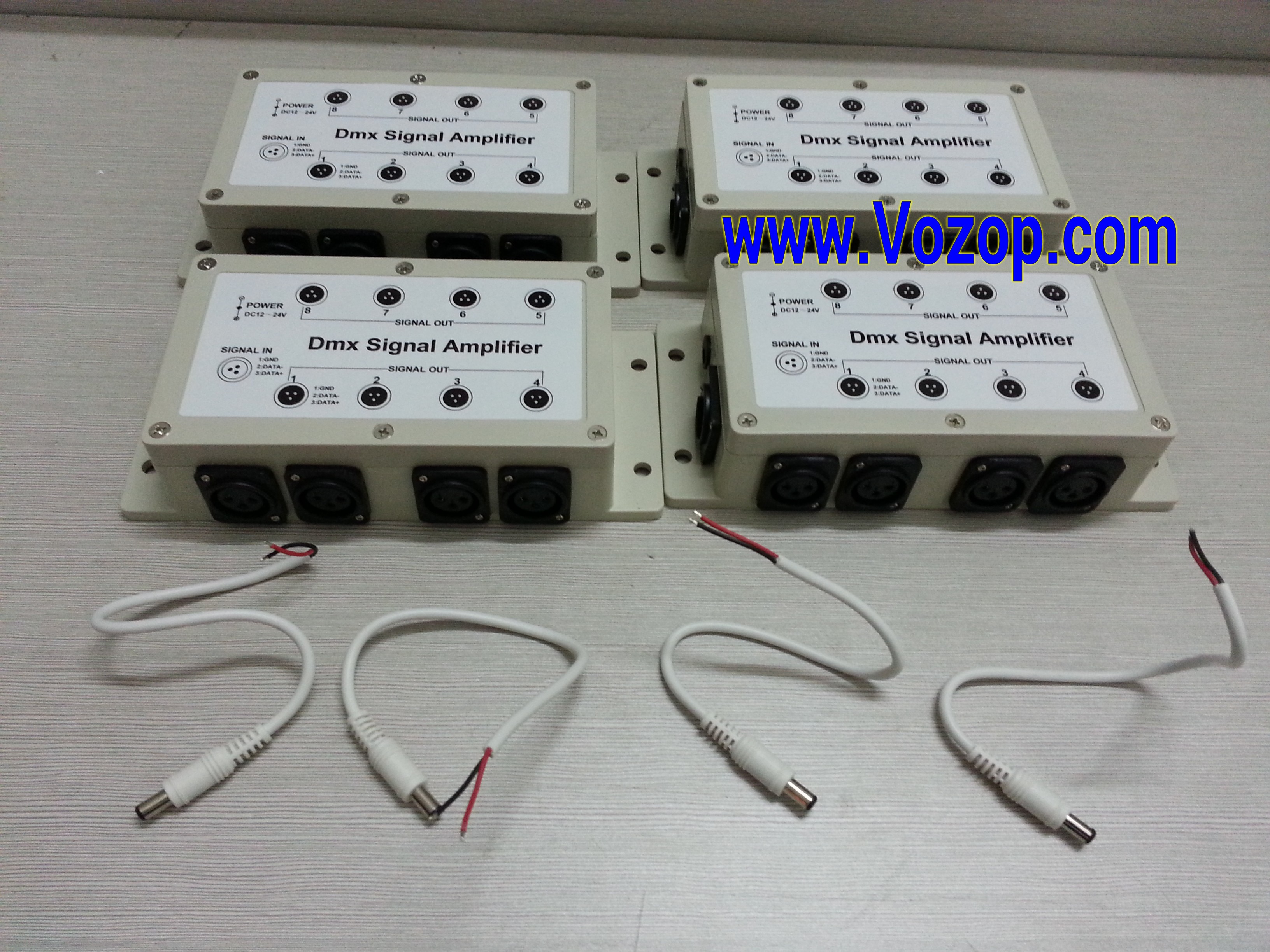 DMX Splitter 1 In : 8 Out LED DMX Signal Amplifier Booster | LED Strips, LED Controllers, LED ...