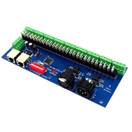 27CH dmx512 controller decoder WS-DMX-27CH-RJ45 27 channel dmx512 ...